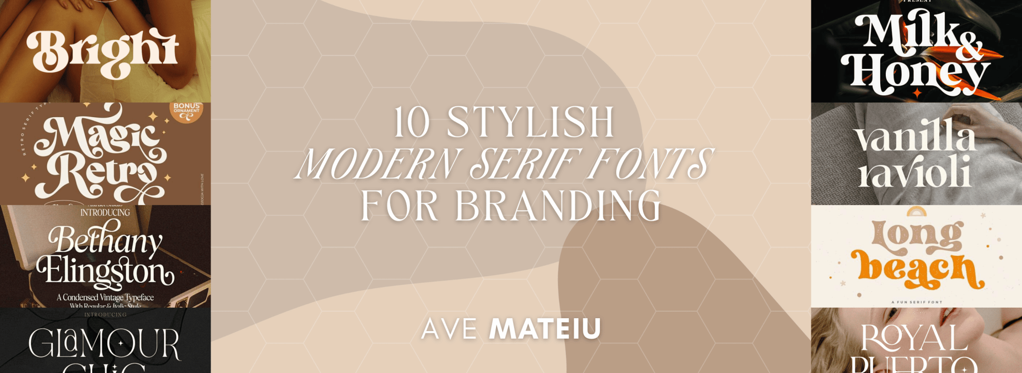 10 Stylish Modern Serif Fonts for Branding - Part 2 - Ave Mateiu