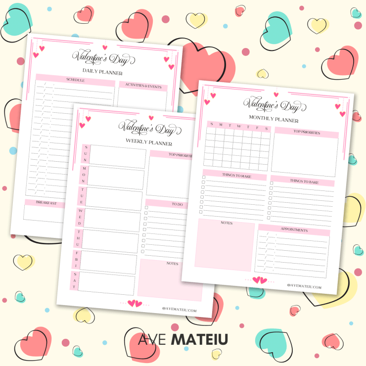 Printable Valentine's Day Party Planner - Ave Mateiu